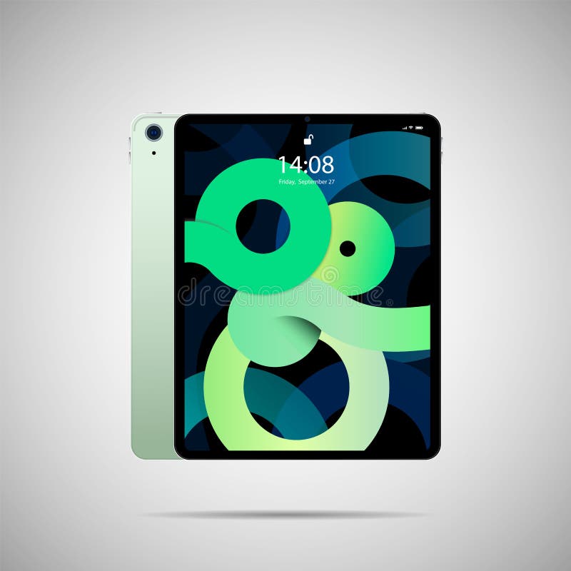 Realistic Tablet PC. Vector Illustration in Trendy Thin Frame Design ...