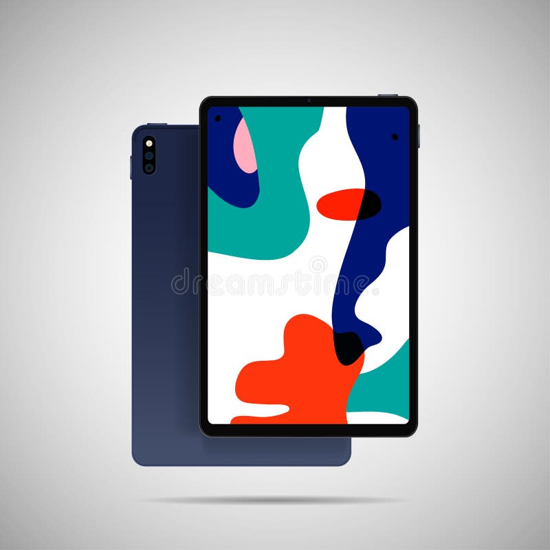 Realistic Tablet PC. Vector Illustration in Trendy Thin Frame Design ...