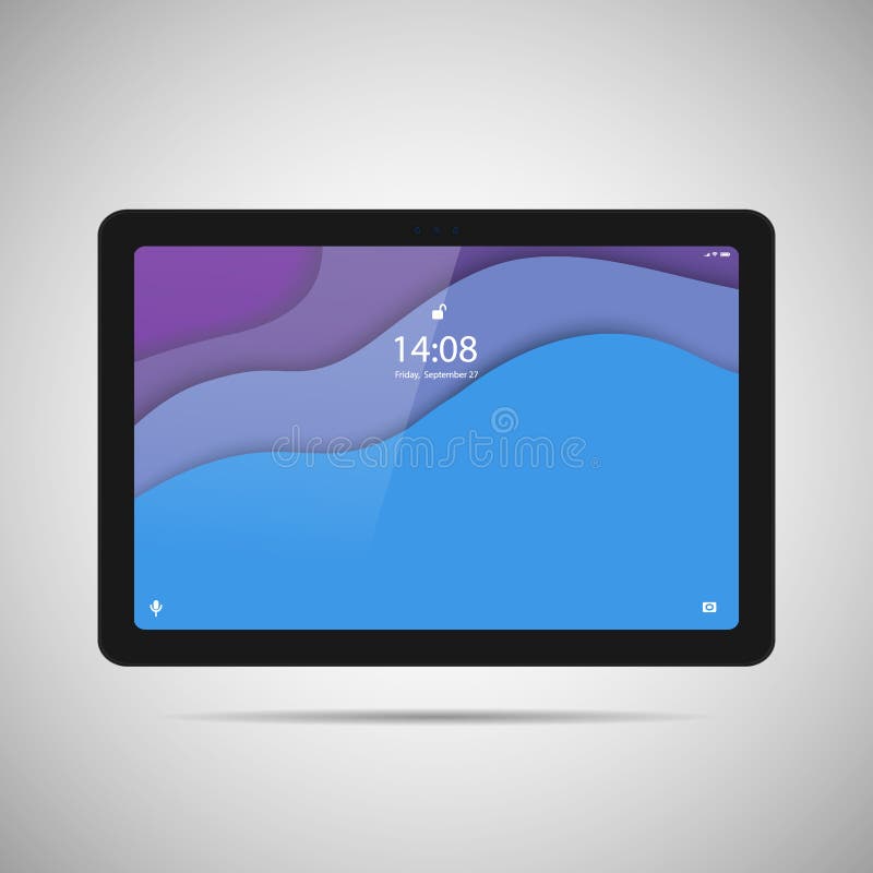 Realistic Tablet PC. Vector Illustration in Trendy Thin Frame Design ...
