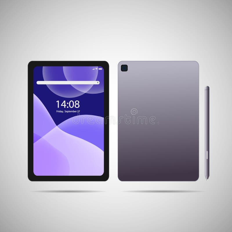Tablet Back Side View Stock Illustrations – 127 Tablet Back Side View ...