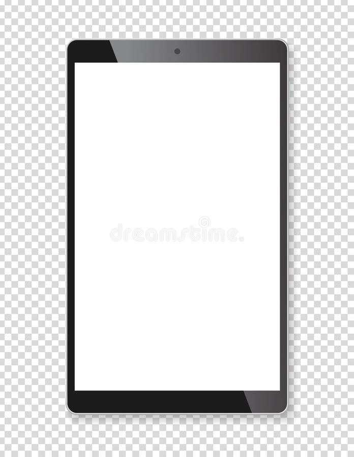 Realistic Tablet Portable Computer Mockup Stock Vector - Illustration ...