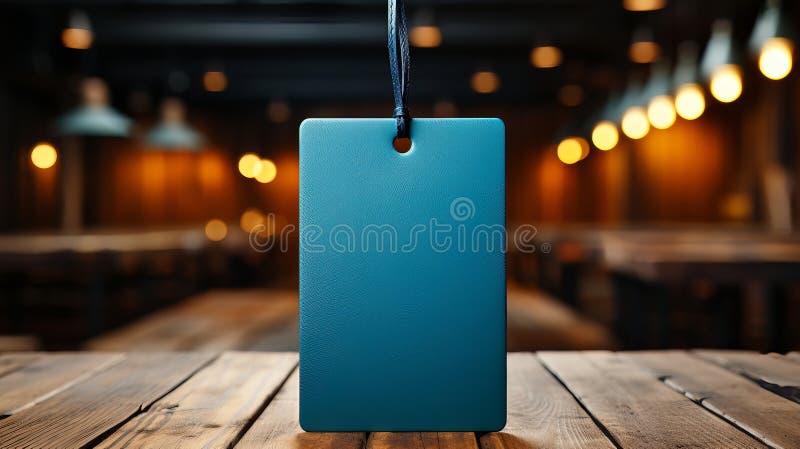 Realistic Tag Mockup Blank Blue Tag for Your Design. Generative AI ...