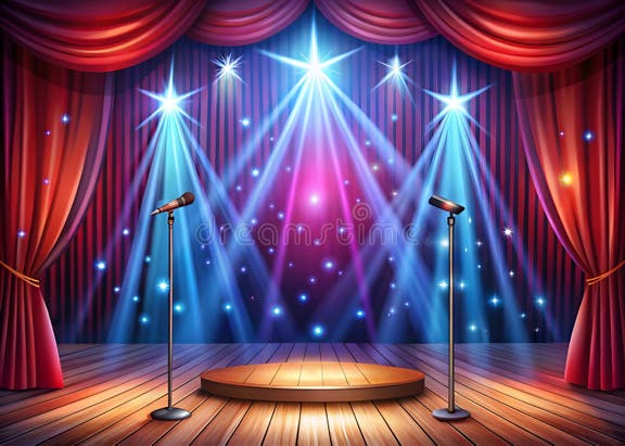 Realistic Talent Show Background Stock Illustration - Illustration of ...