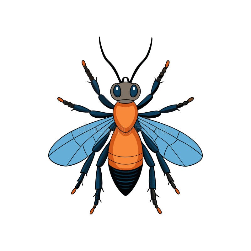 Realistic Tarantula Hawk Artwork Highlighting Natural Features Stock ...