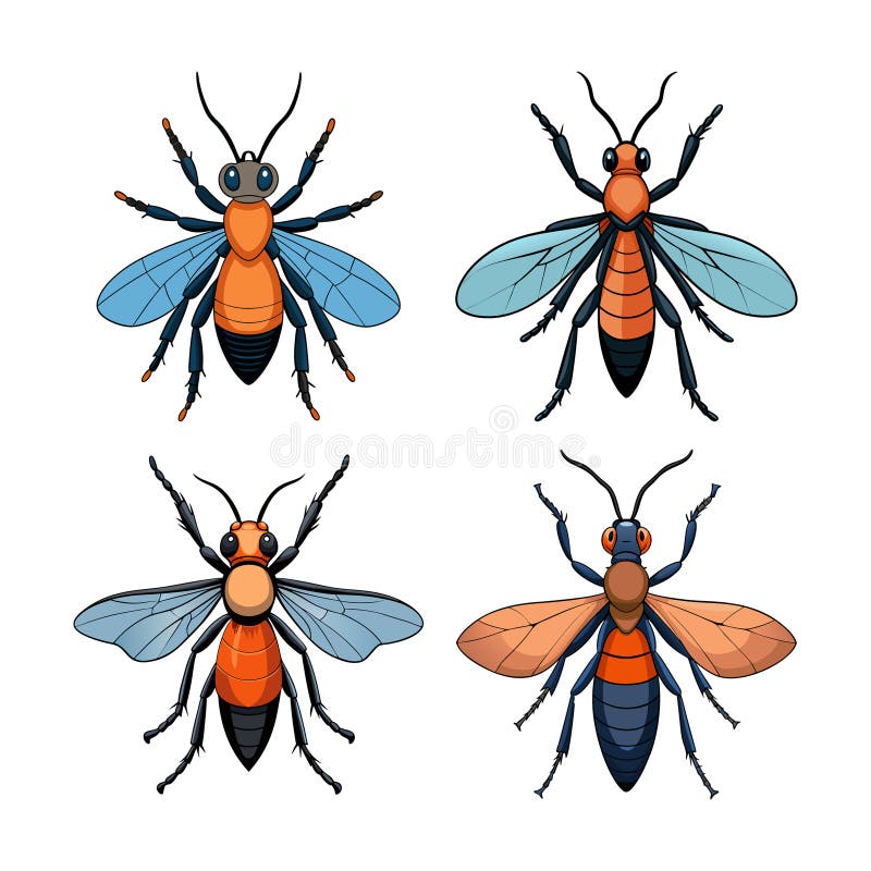 Realistic Tarantula Hawk Artwork Highlighting Natural Features Stock ...
