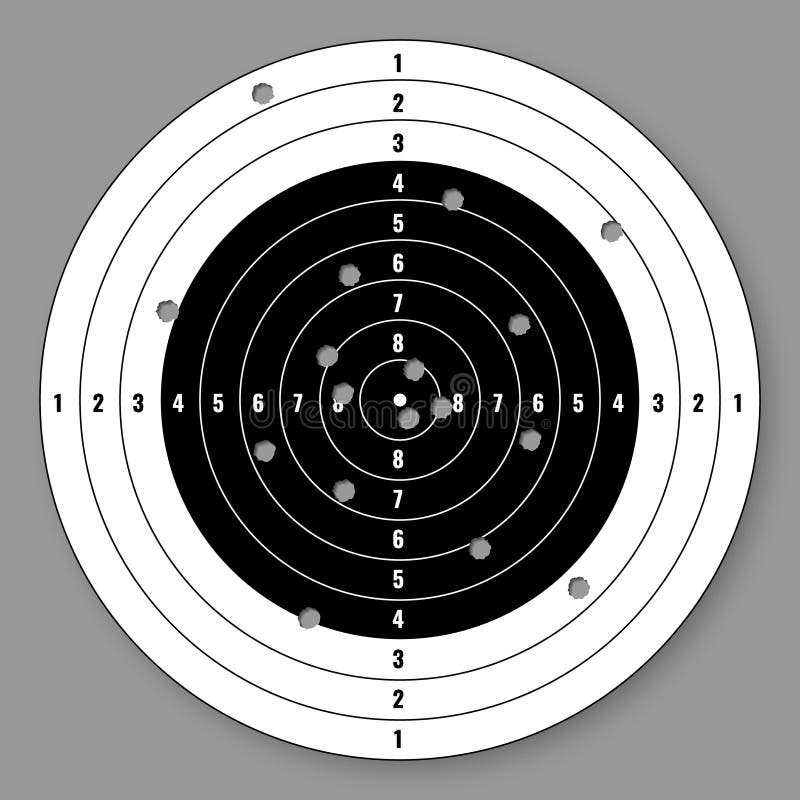 Realistic Target, 3D Illustration Stock Illustration - Illustration of ...