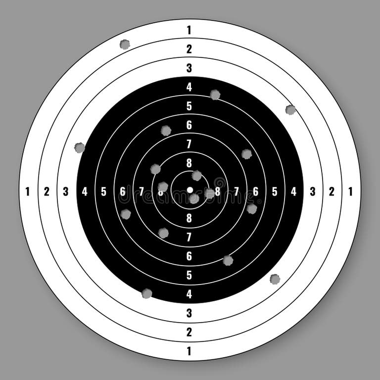 Realistic Target, 3D Illustration Stock Illustration - Illustration of ...