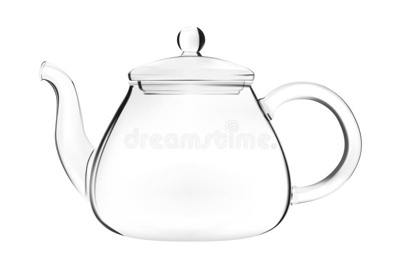 Realistic Teapot or Tea Pot. Empty Glass Teapot Stock Vector ...