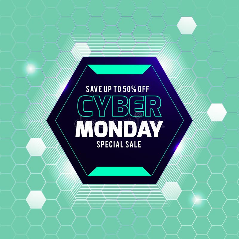 Realistic Technology Cyber Monday Vector Design Stock Vector ...