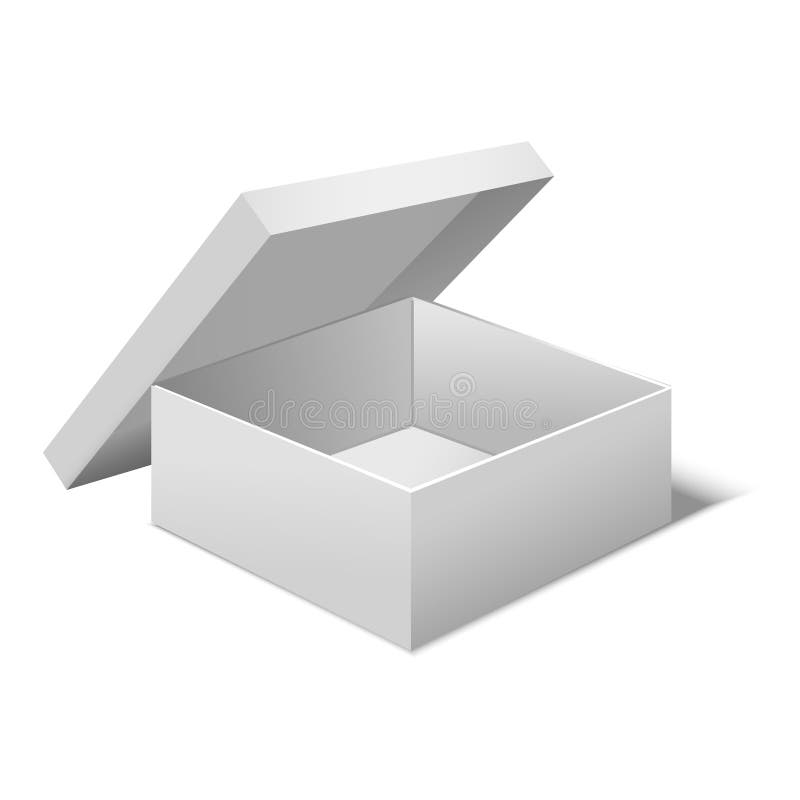 Realistic Template Blank White Box. Vector Stock Vector - Illustration ...