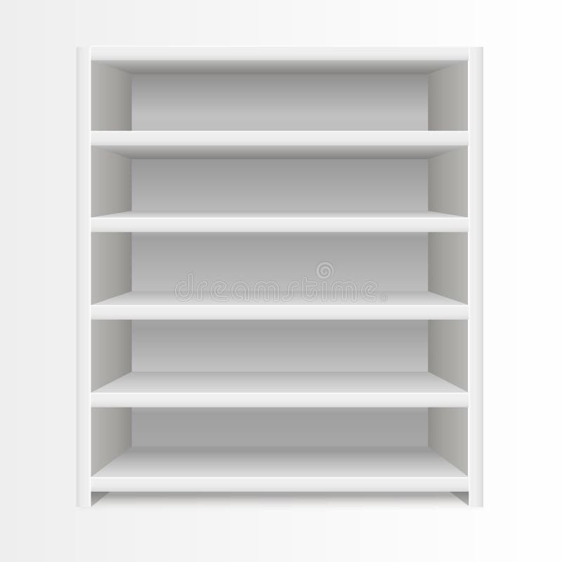 Realistic Template Blank White Shelves. Vector Stock Vector ...