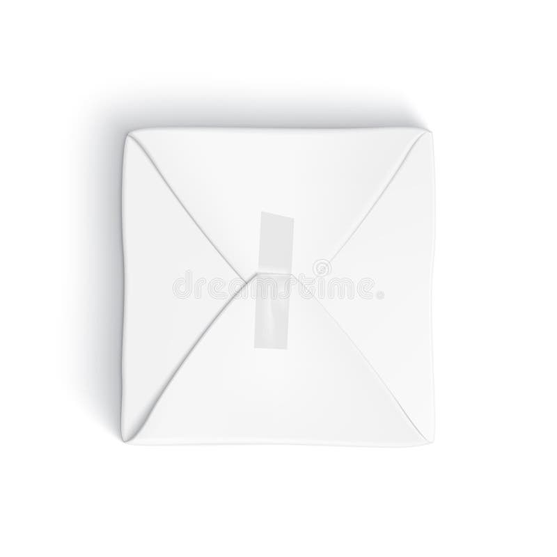 Realistic Template of Parcel Wrapped Up with White Paper Stock Vector ...