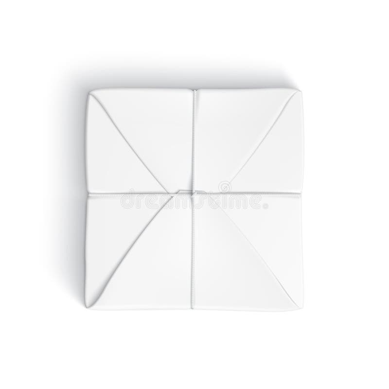 Realistic Template of Parcel Wrapped Up with White Paper Stock Vector ...
