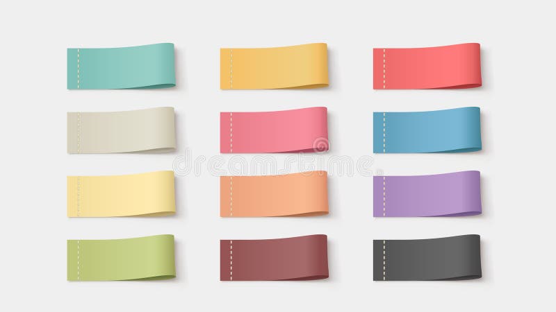 Realistic Textile Labels Stock Illustrations – 609 Realistic Textile ...