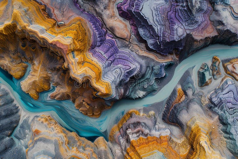 Realistic Texture of Mineral Rocks Stock Illustration - Illustration of ...