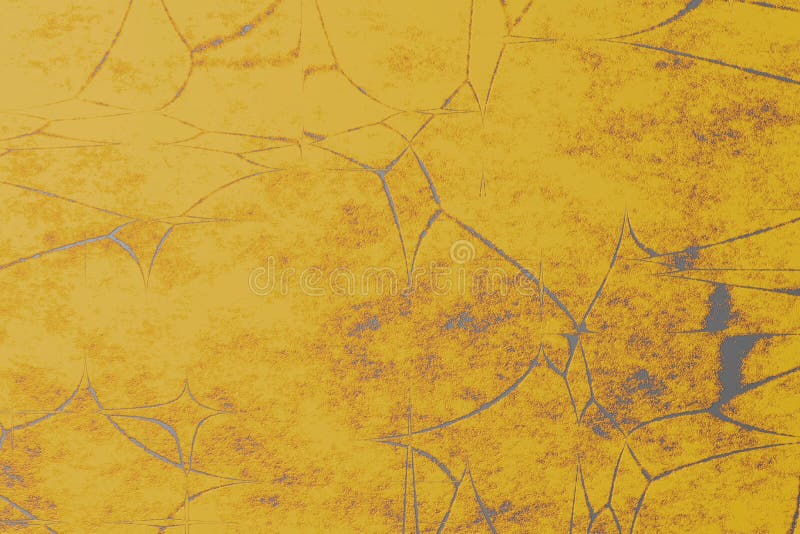 Realistic Texture Scratch on Yellow Painted Metal. 3D Rendering Stock ...