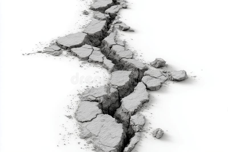 Realistic Textured Thin Vertical Crack in Center of Surface, Showcasing ...