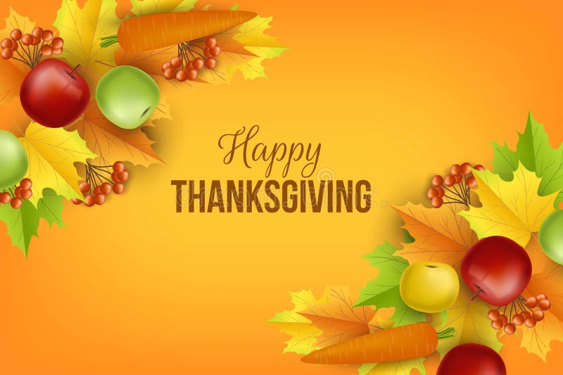 Realistic Thanksgiving Background Vector Design Stock Vector ...