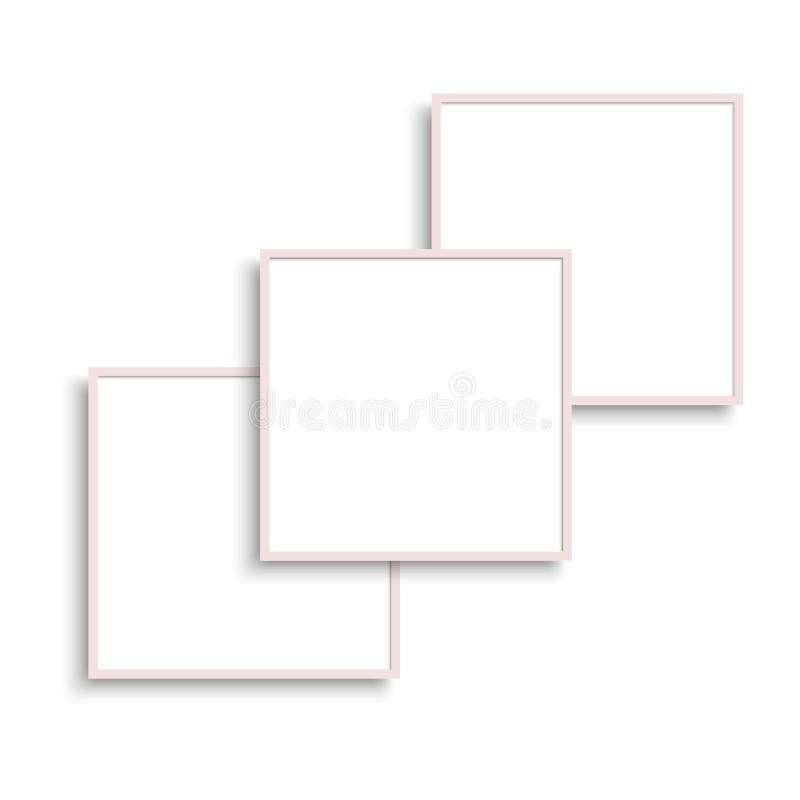 Realistic Thin Photo Frame with Soft Shadow. Vector Stock Vector ...