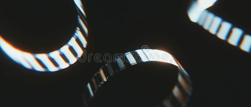 Realistic Three-dimensional Film Grain Texture with Depth on a Black ...