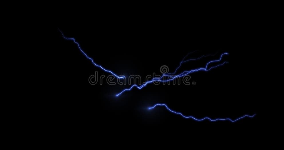 Realistic Thunder Use Black Background Stock Illustration ...