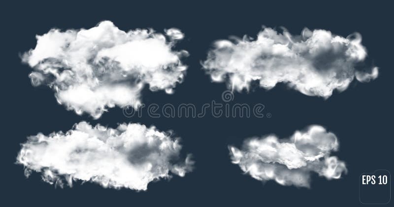 Realistic Thundercloud. Gradient Mesh Cloud. Stock Vector ...