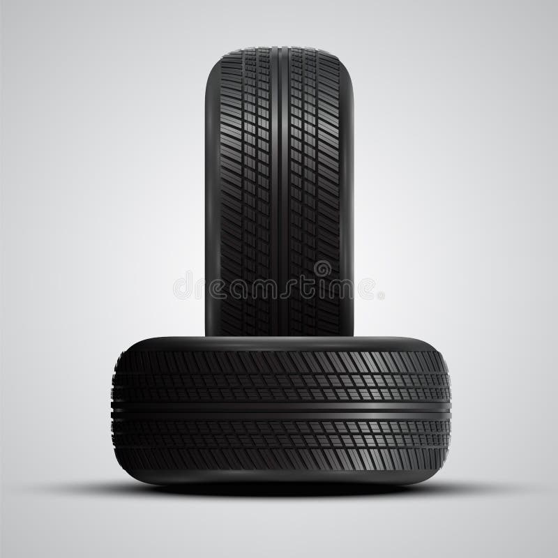 Realistic Tires, Vector Illustration Stock Vector - Illustration of ...