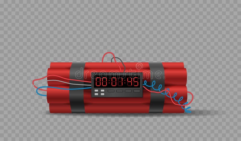 Realistic Tnt and Dynamite Sticks with Timer Countdown. Explosive ...