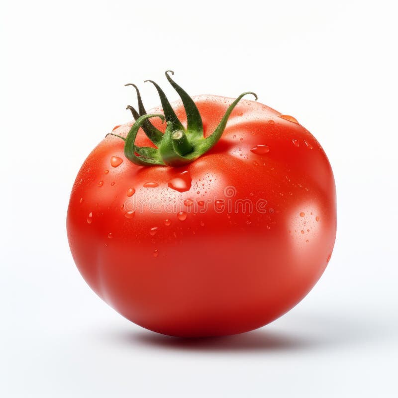 Realistic Tomato on White Background: a Creative Commons Attribution ...