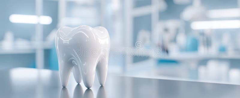 The Realistic Tooth Model Displayed in a Modern Dental Clinic Setting ...