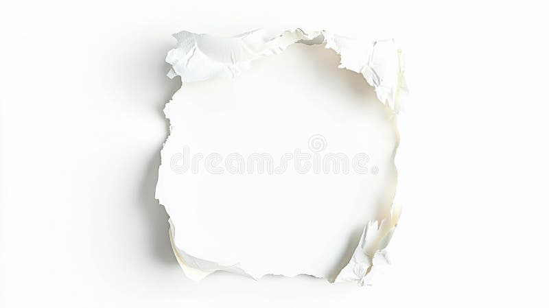Realistic Torn Edge Sticky Note on White Background for Creative Design ...