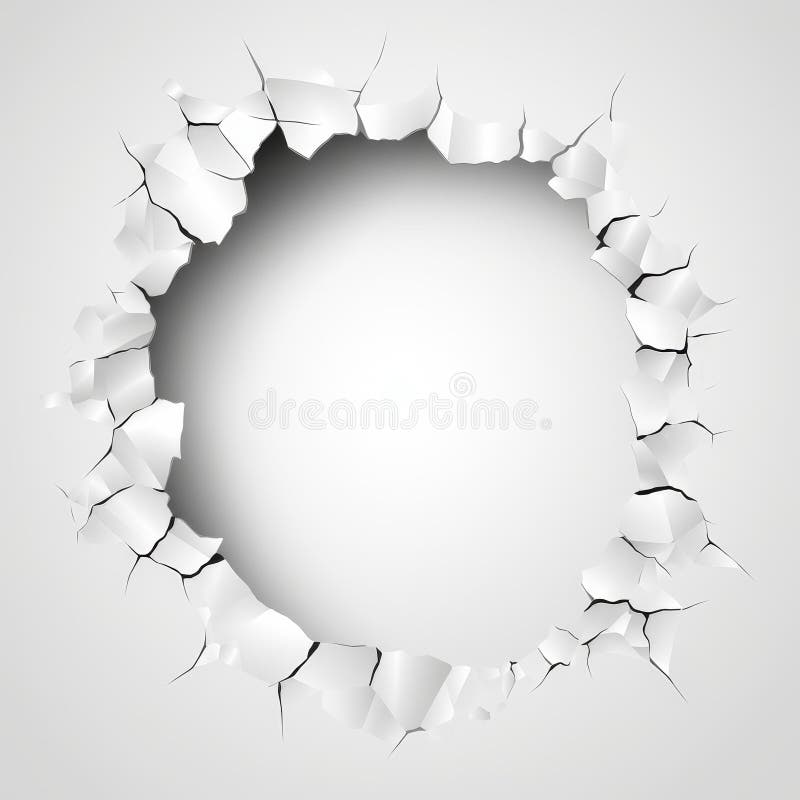 Realistic Torn Hole in a White Paper Sheet, Ai Generated Stock ...