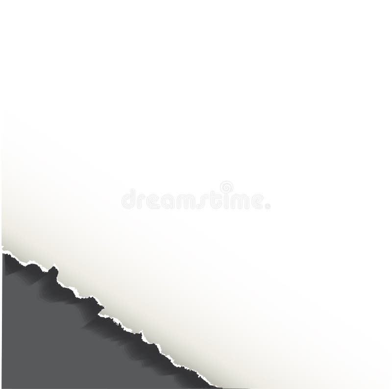 Torn off paper corner stock vector. Illustration of damaged - 12891197