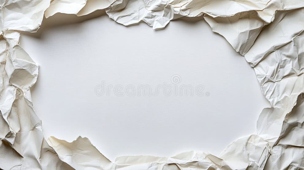 Realistic Torn Paper on Clean White Background for Creative Design ...