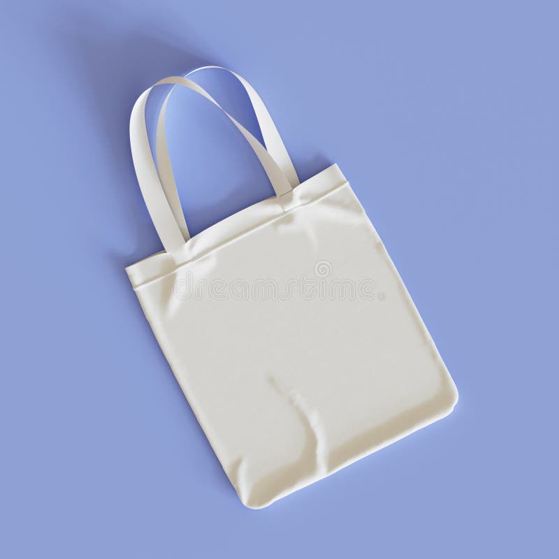 Tote Bag White Color Realistic Textures Stock Illustration ...