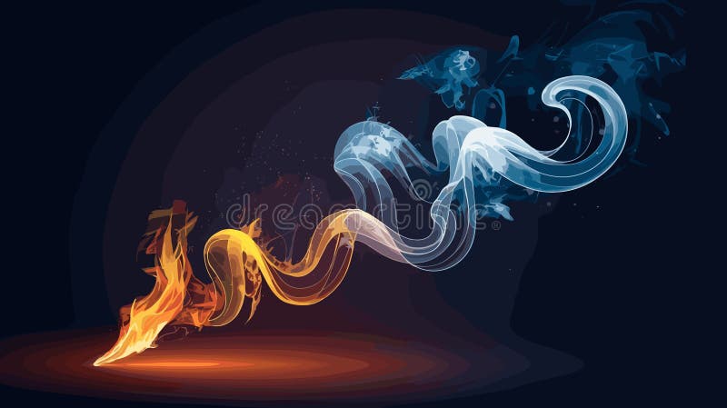 Realistic Trail of Fire Smoke Stock Vector - Illustration of realistic ...