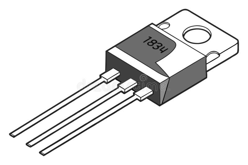 Realistic Transistor Design for Electronics Projects Stock Vector ...