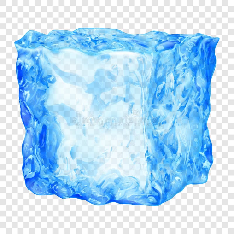 Realistic Translucent Ice Cube Stock Vector - Illustration of solid ...