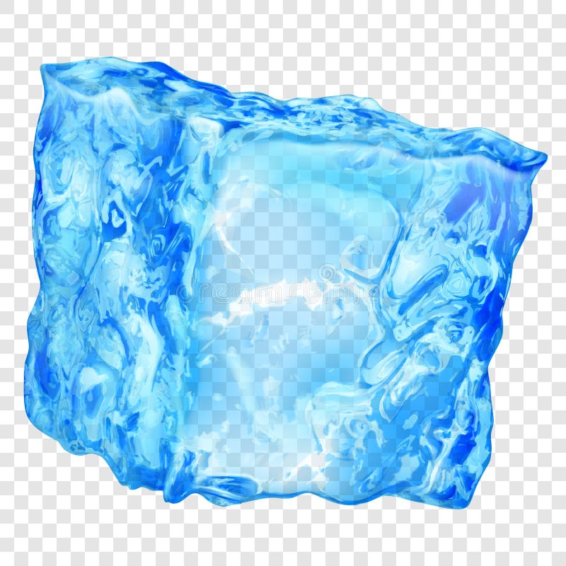 Realistic Translucent Ice Cube Stock Vector - Illustration of cold ...