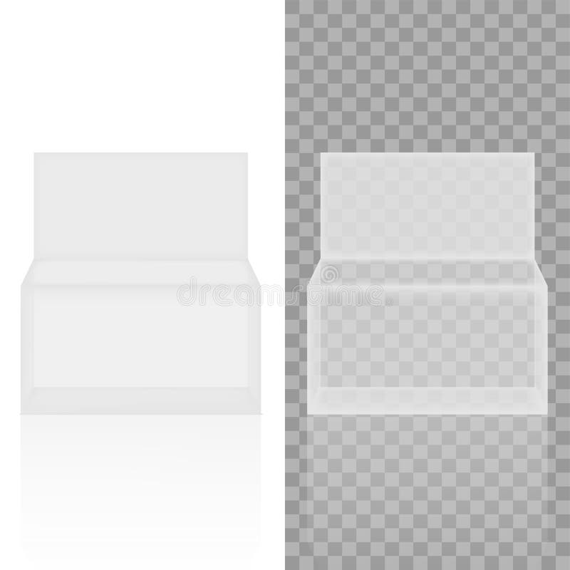Realistic Transparency White Paper or Plastic Packaging Box. Vector ...