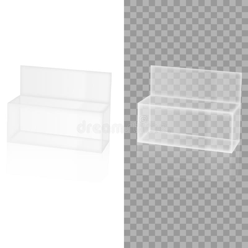 Realistic Transparency White Paper or Plastic Packaging Box. Vector ...