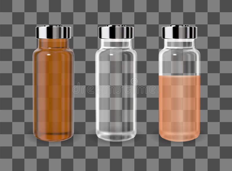 Vector Set Of Injection Medicine Vial Stock Vector - Illustration of ...