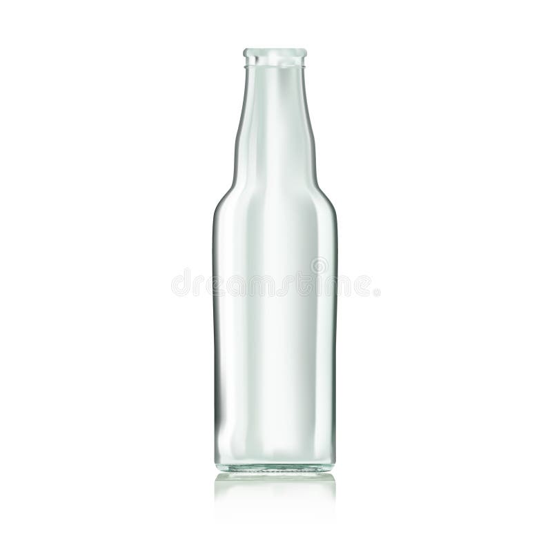 Realistic Transparent Clear Water Empty Bottle Isolated Stock ...