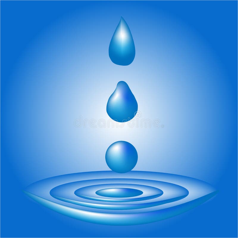 Realistic Transparent Drop and Circle Ripples Background Stock ...