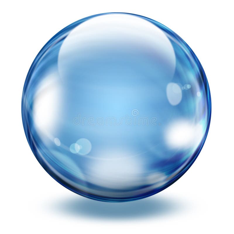 Realistic Transparent Glass Sphere Stock Illustration - Illustration of ...
