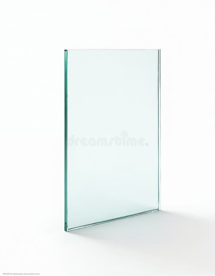 Realistic Transparent Glass Square Card on White Background. Overlay ...