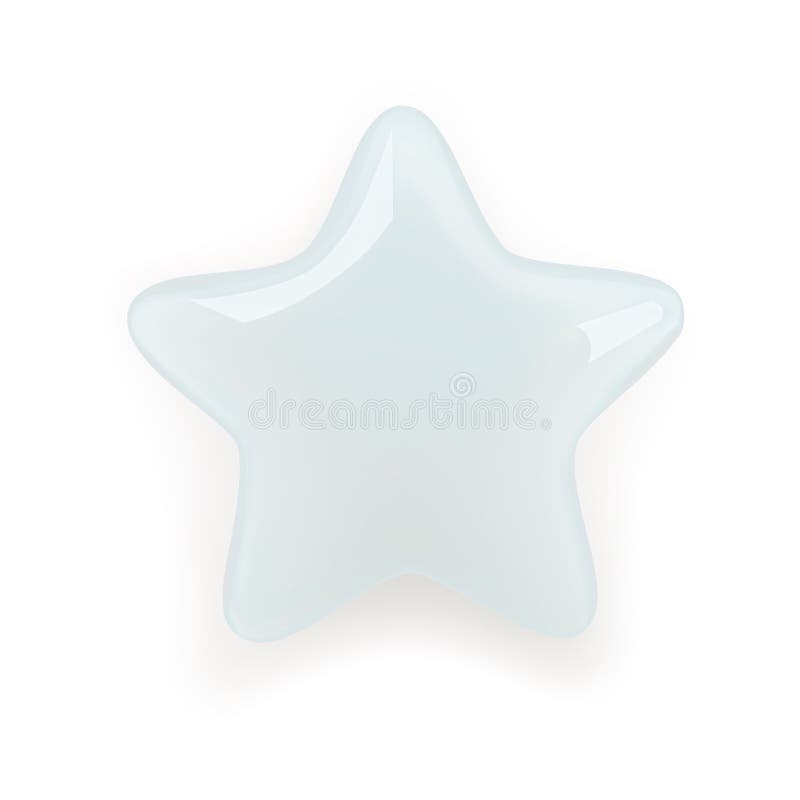 Realistic Transparent Glass Star on a White Background Stock Vector ...