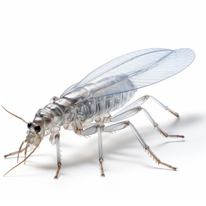 Realistic Transparent Insect 3d Model: Royalty-free Silverfish on White ...