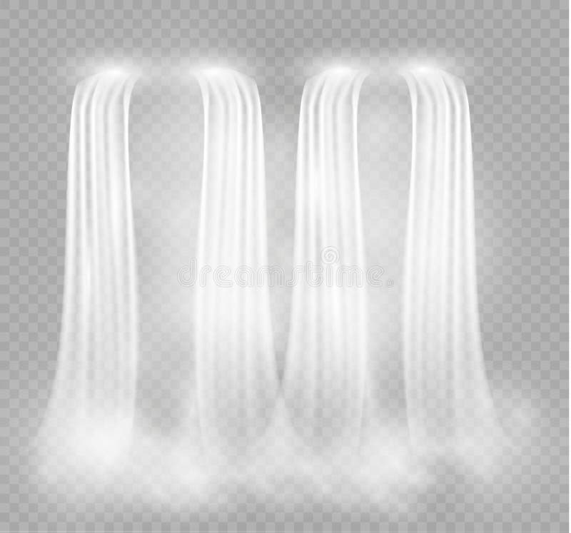 Realistic Transparent, Nature, Stream of Waterfall with Clear Water and ...