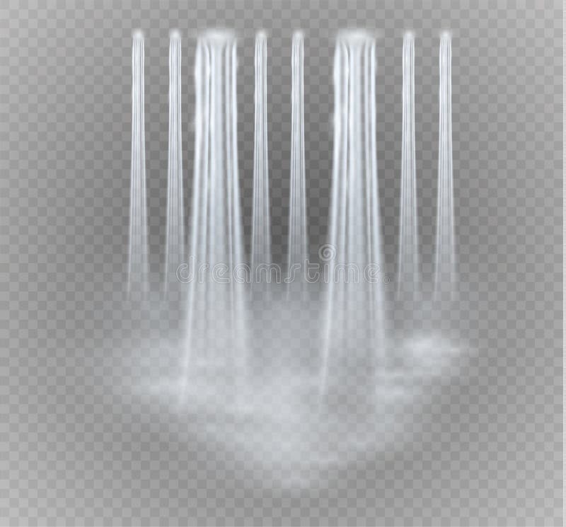 Realistic Transparent, Nature, Stream of Waterfall with Clear Water and ...